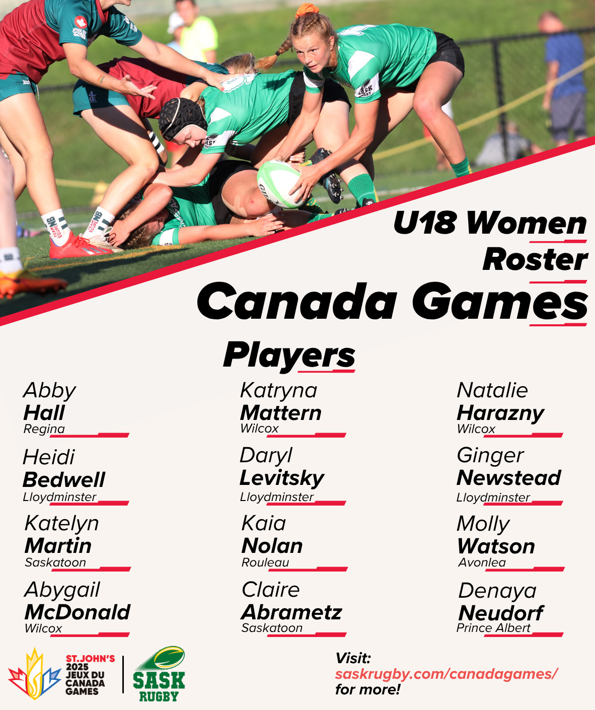 2025 Canada Summer Games – Saskatchewan Rugby